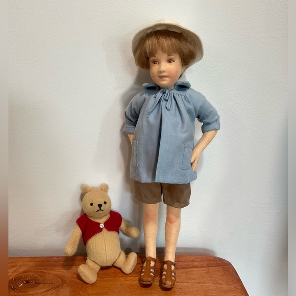 Disney | Other | Disney Rjohn Wright Dolls Christopher Robin And Winnie ...